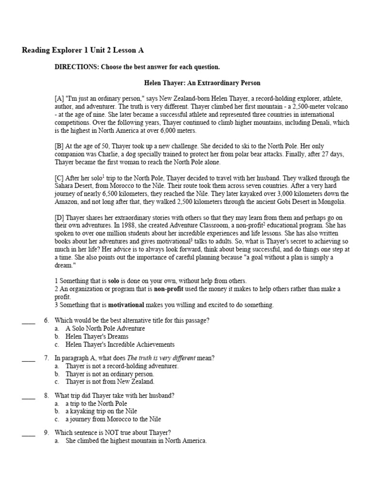 reading_explorer_1_unit_2_lesson_a | PDF