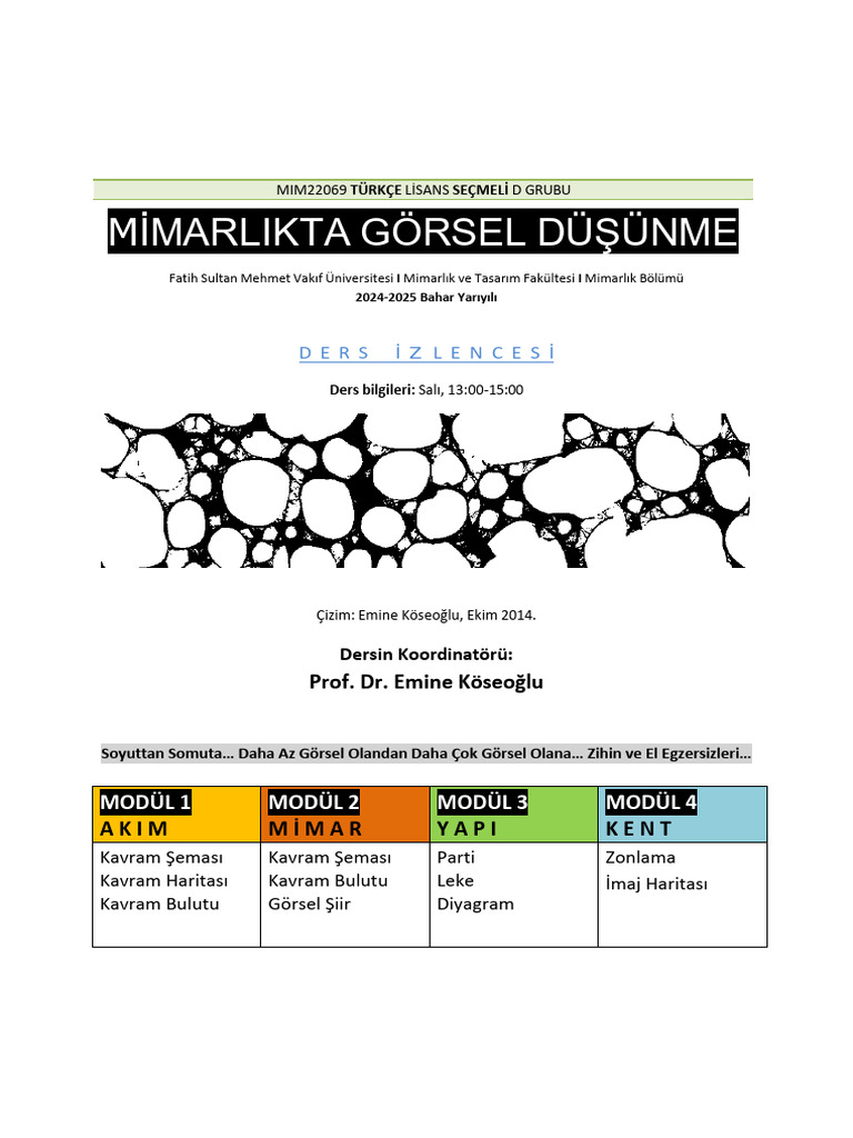 MIM069 Mimarlikta Gorsel Dusunme 24 25 B | PDF