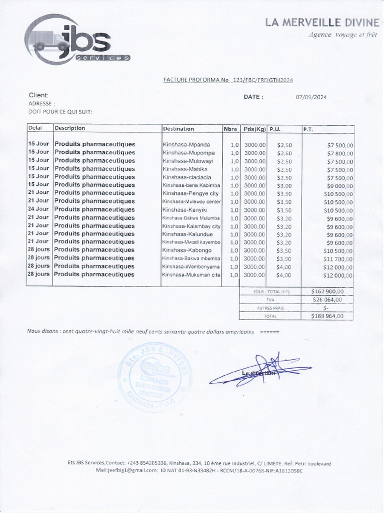 Proforma 3000kg | PDF