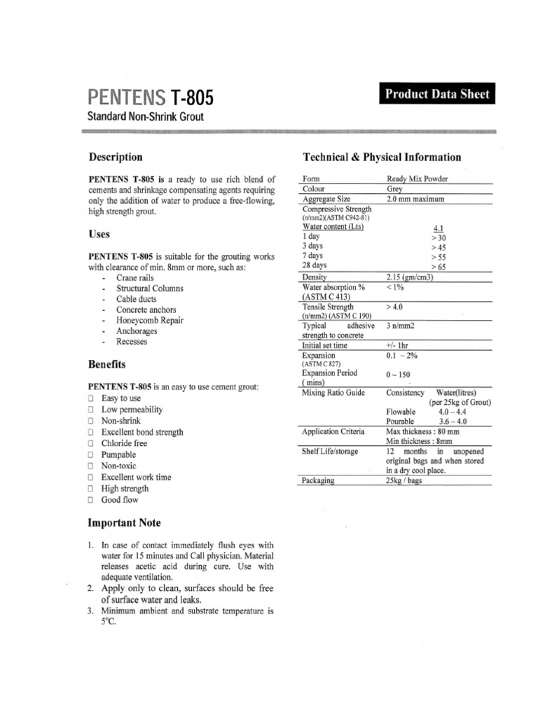 Pentens T-805 | PDF