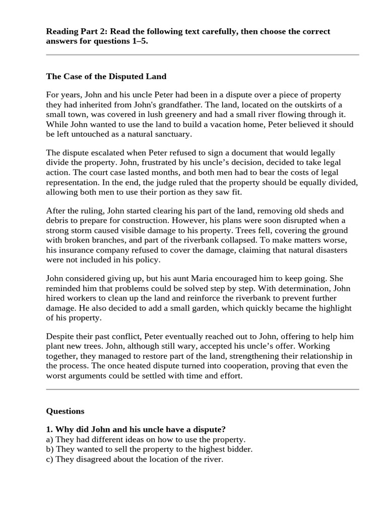 telc reading pt 2 reading for details | PDF