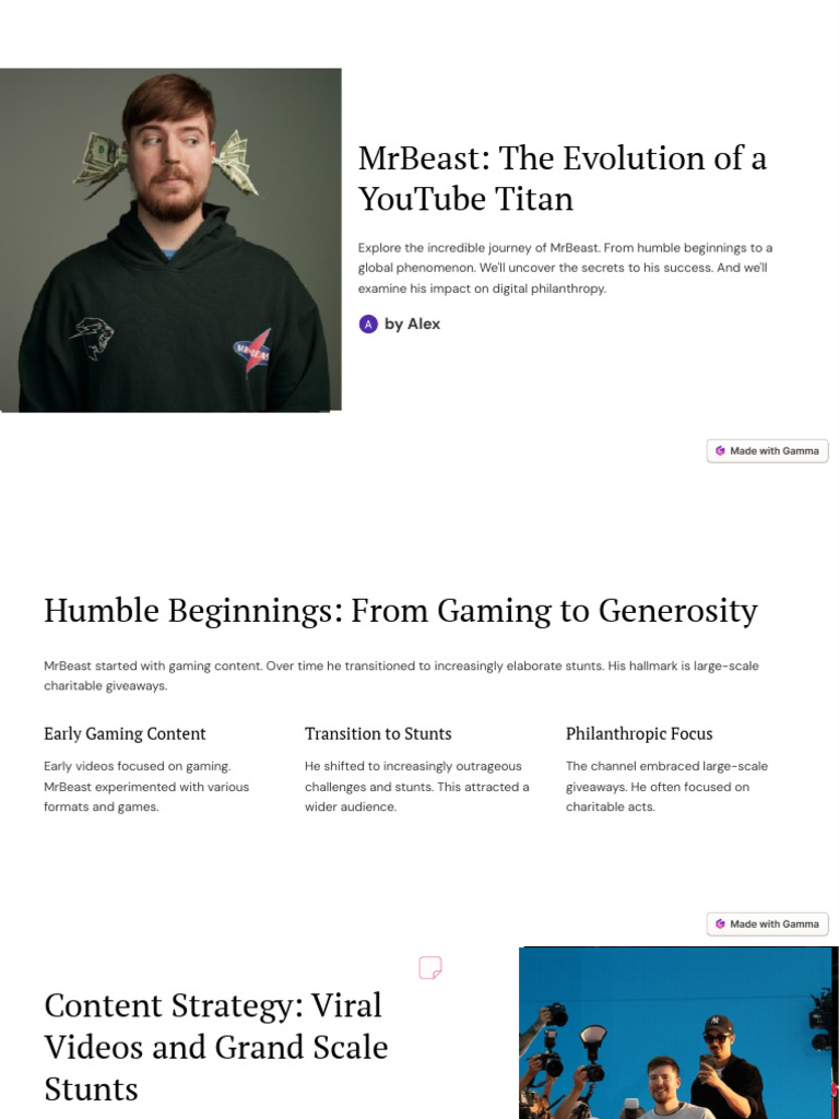 MrBeast: Philanthropy and YouTube Success | PDF