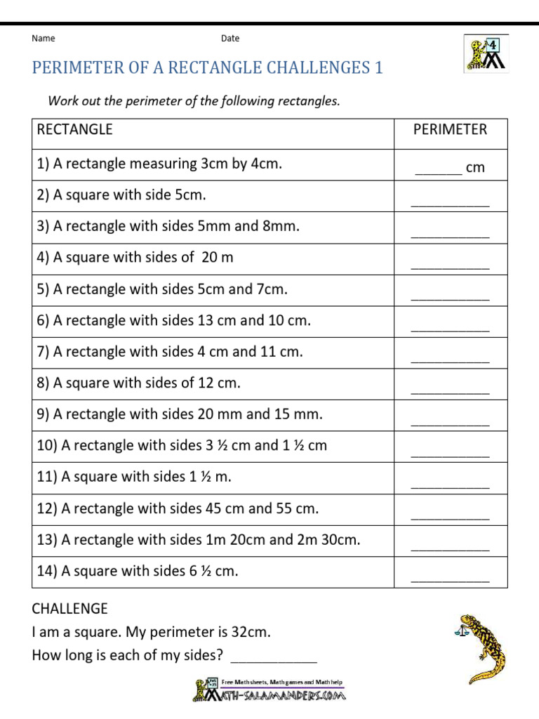 perimeter-of-a-rectangle-challenges-1 | PDF