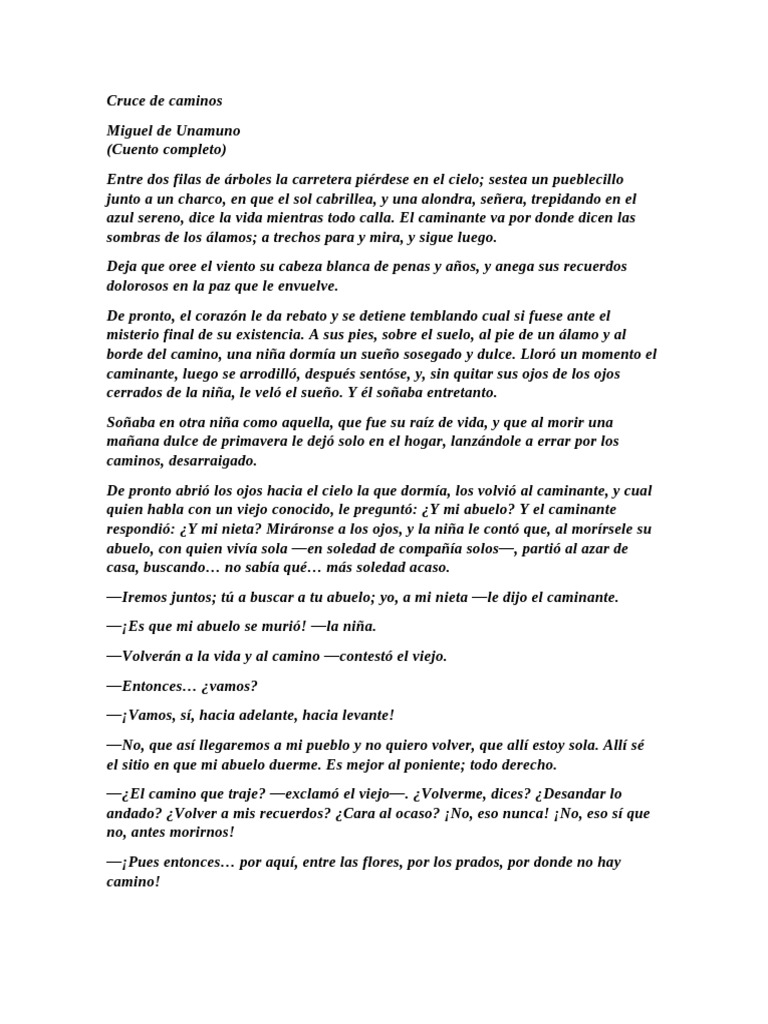 Unamuno Cruce de Caminos | PDF | Mitología | Creencia religiosa y doctrina