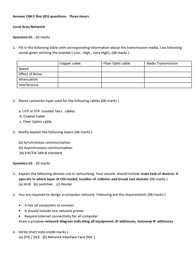 Computer Networking Revision 03 | PDF | Computer Network | Network Switch