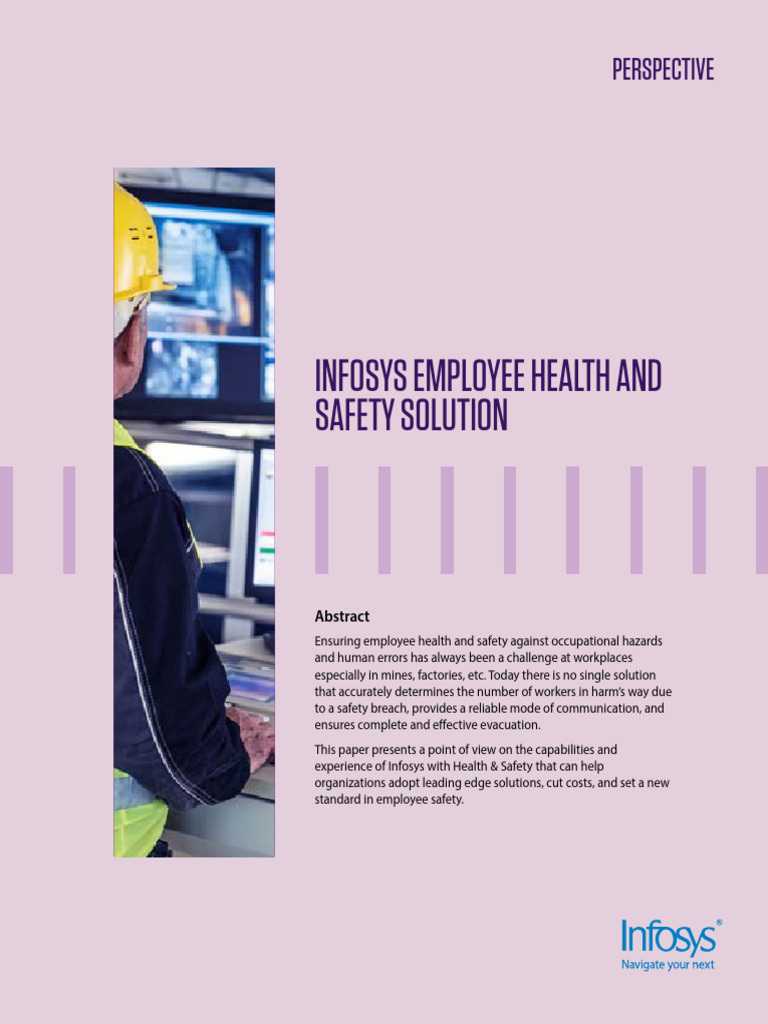 Infosys Employee Safety Solutions | PDF | Safety | Occupational Safety And Health