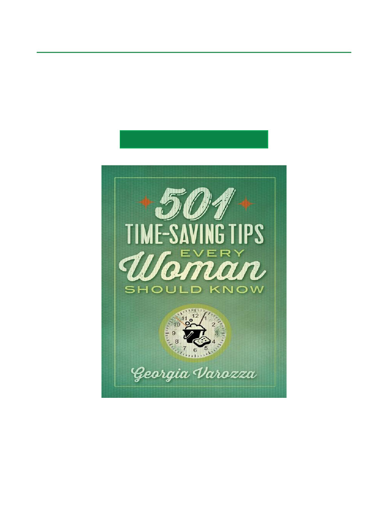 501 Time-Saving Tips for Women | PDF