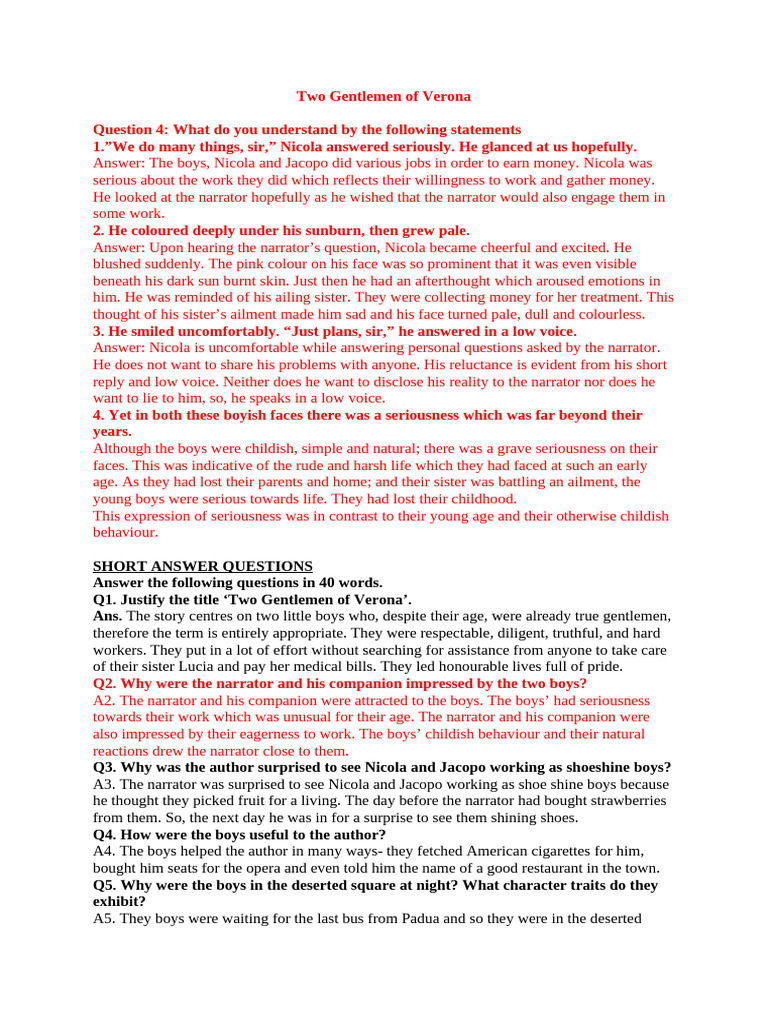 Insights on "Two Gentlemen of Verona" | PDF | Love | Faith