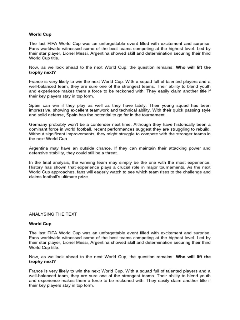 World Cup | PDF | Fifa World Cup | Association Football