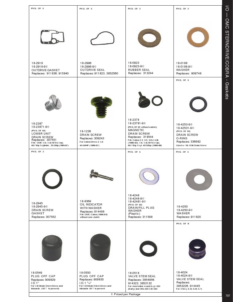 OMC Cobra Parts and Diagrams Catalog | PDF | Technology & Engineering