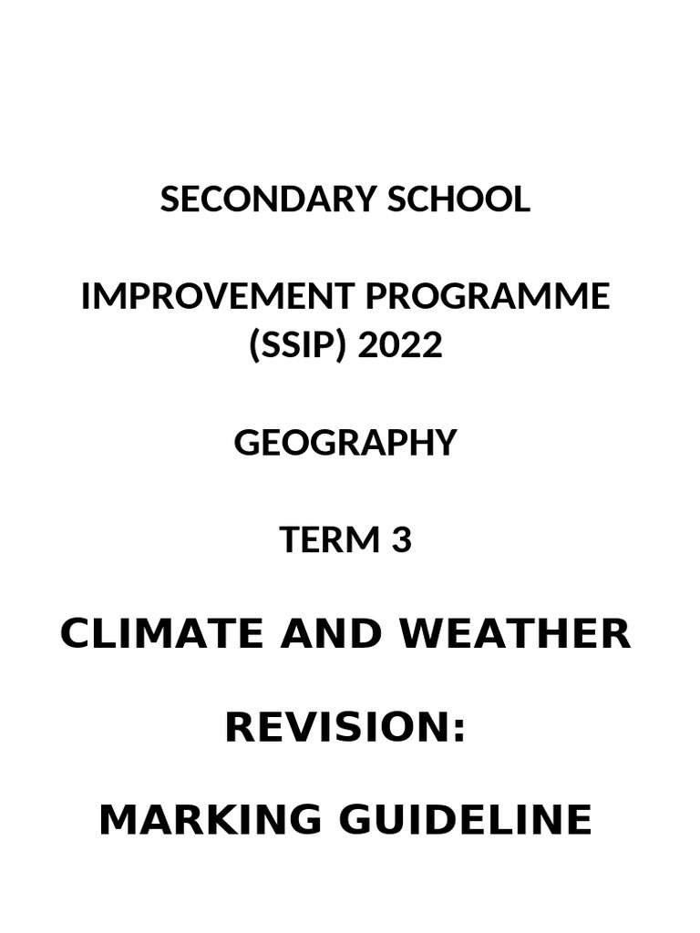 Climate and Weather Marking guidelines | PDF | Atmosphere Of Earth | Rain