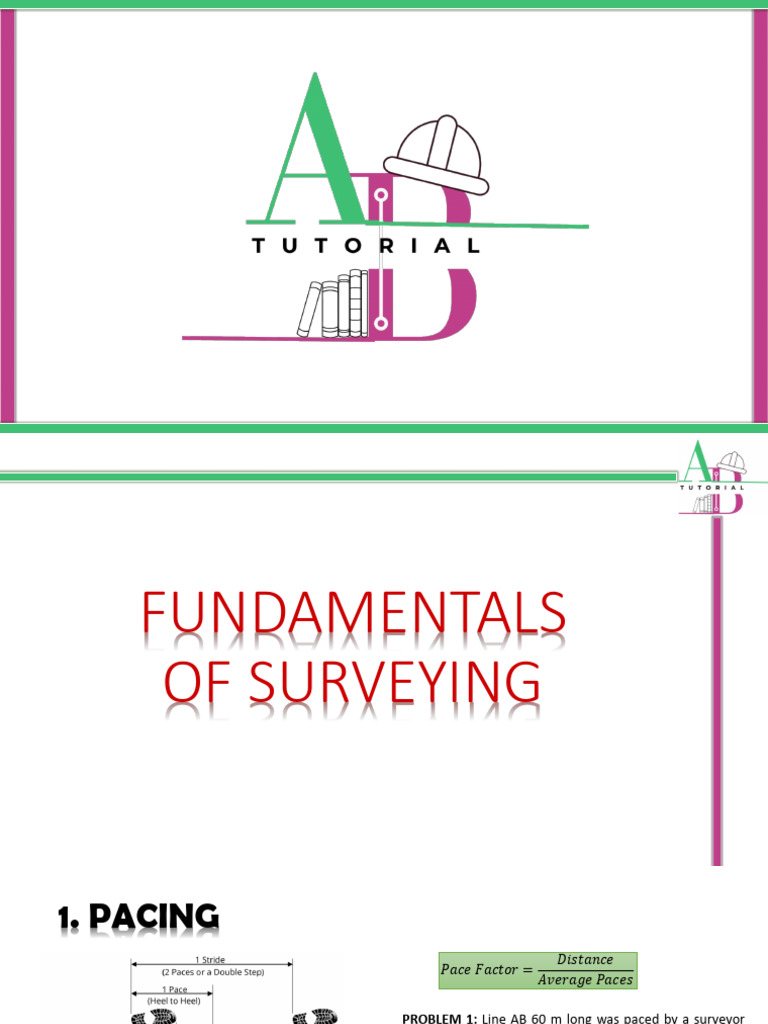 Surveying Fundamentals: Pacing & Taping | PDF | Surveying | Slope
