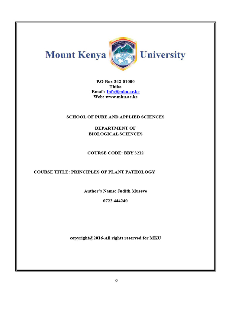 PLANT PATHOLOGY MODULE, Final | PDF | Fungus | Virus