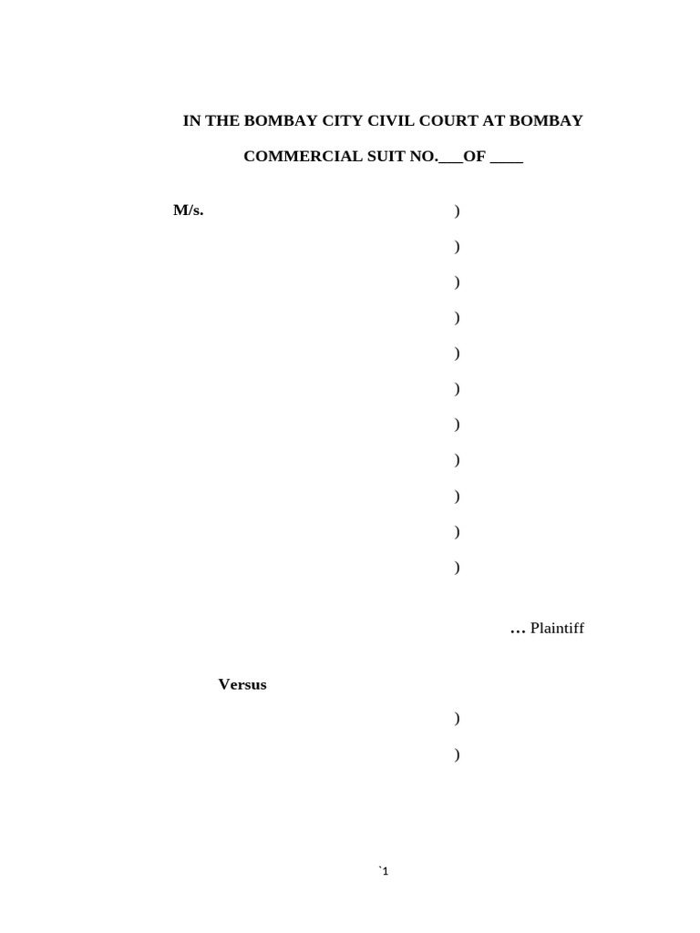 Written Statement in Commercial Suit | PDF | Lawsuit | Common Law