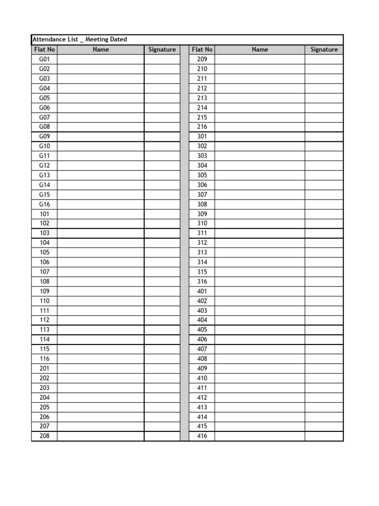 Attendance List | PDF