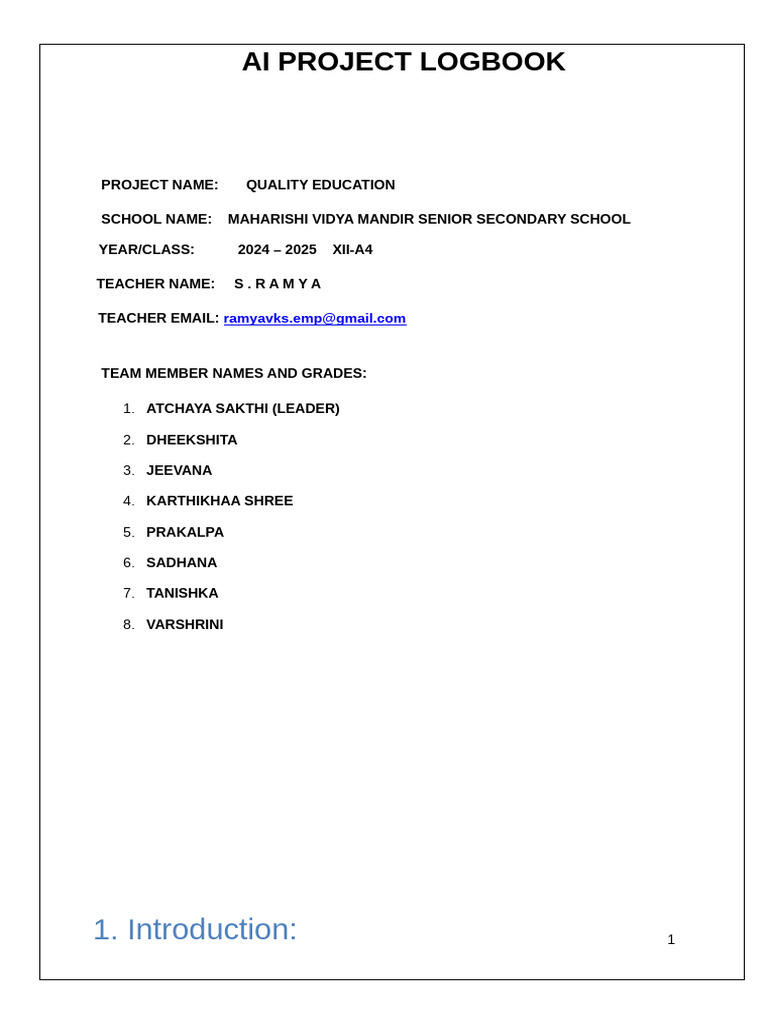 AI Project Logbook 1 (1) A | PDF | Visual Impairment | Speech Synthesis