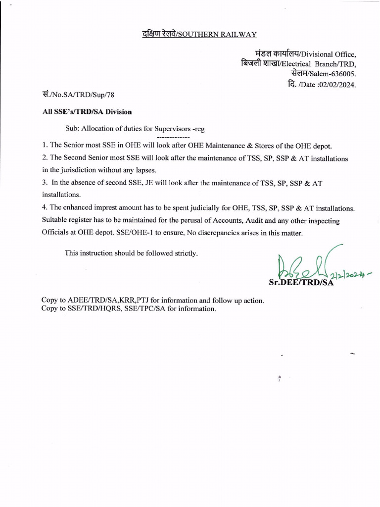 Allocation Duties For Supervisors | PDF