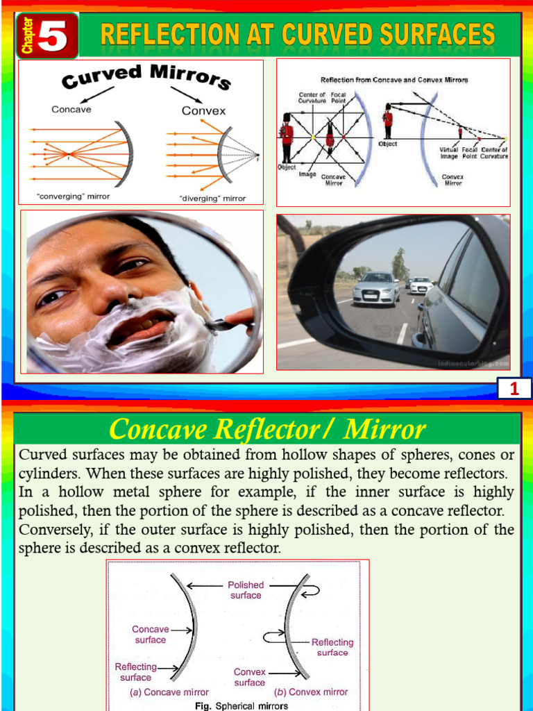Curved Mirrors: Types and Applications | PDF | Mirror | Glass ...