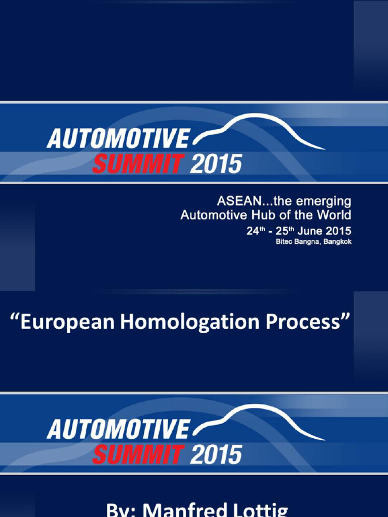 12.european Homologation Process Rev 1 | PDF