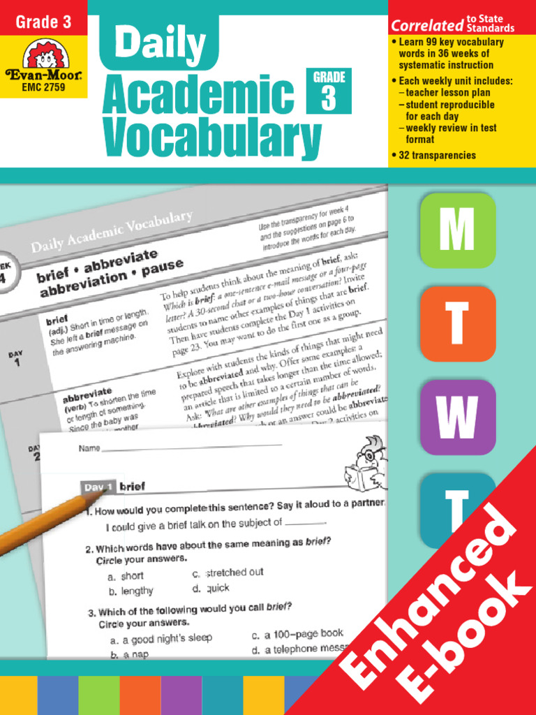 Daily Academic Vocabulary Grade 3-2759i | PDF | Vocabulary | Comma