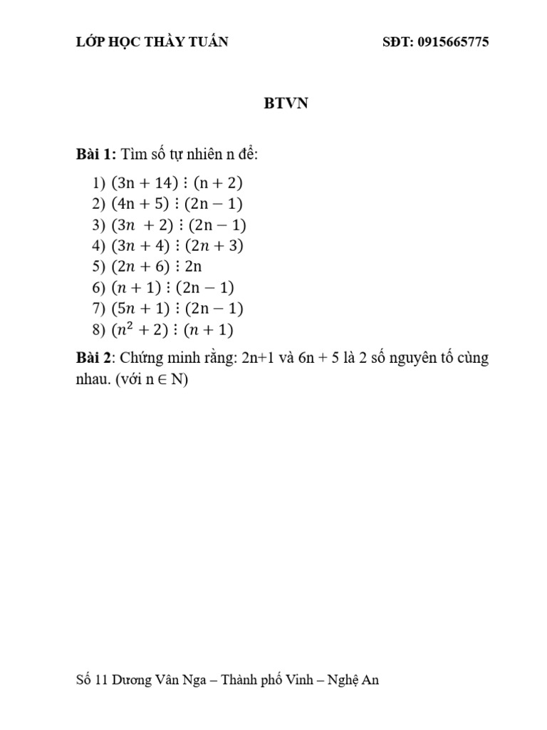 BTVN 6ĐTM (10-19) | PDF
