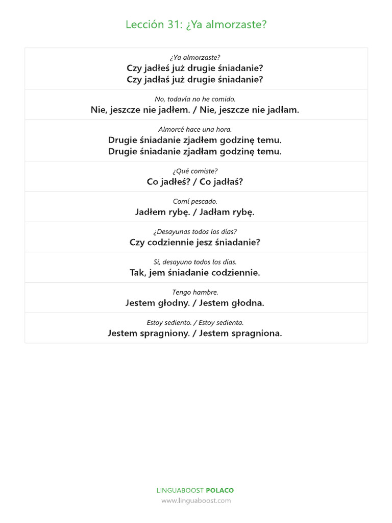 LinguaBoost Aprende Polaco Sample L31 (1) | PDF