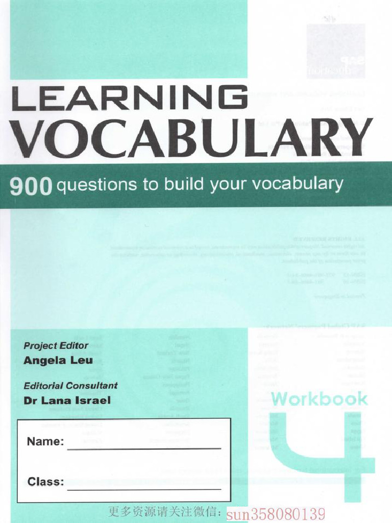 Learning Vocabulary Workbook4 | PDF
