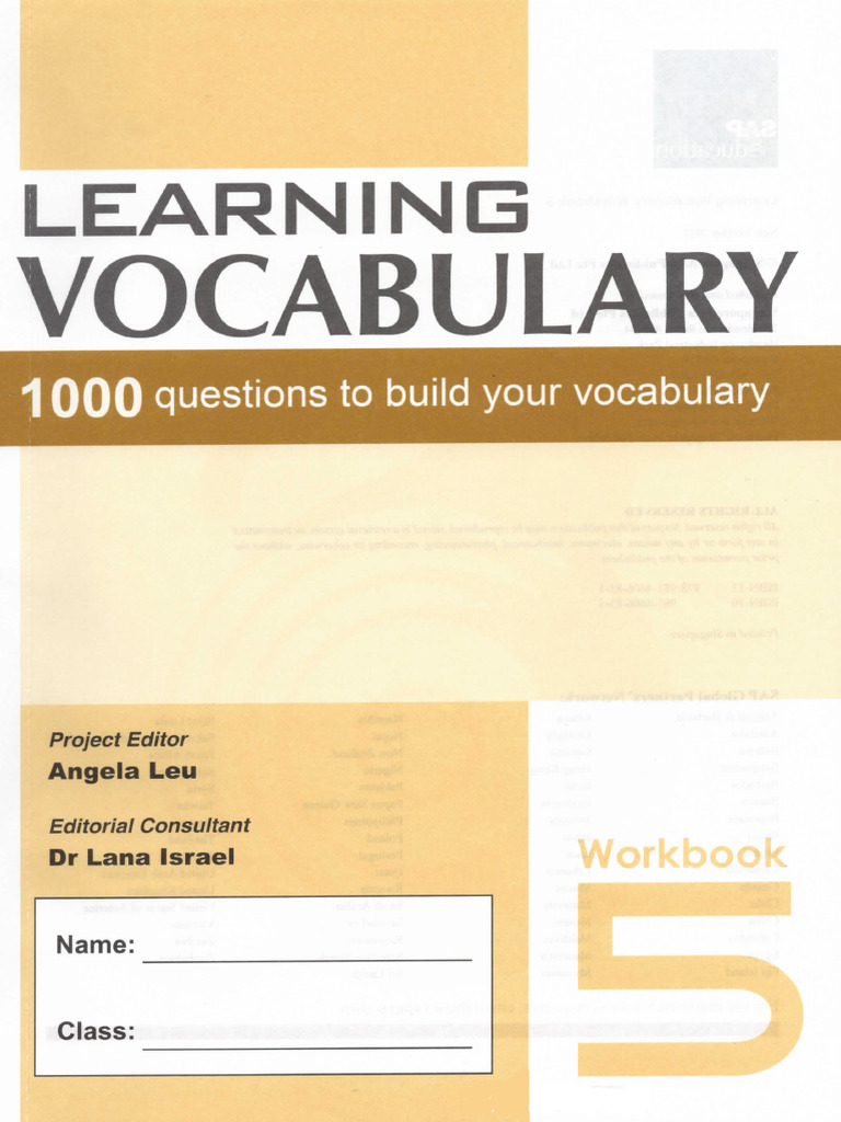 Learning Vocabulary Workbook5 | PDF