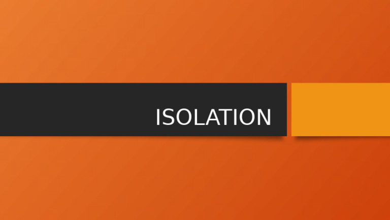 Isolation | PDF