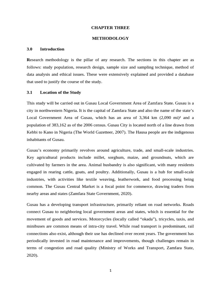 Corrected Chapter Three and Questionnaire | PDF | Sampling (Statistics) | Questionnaire