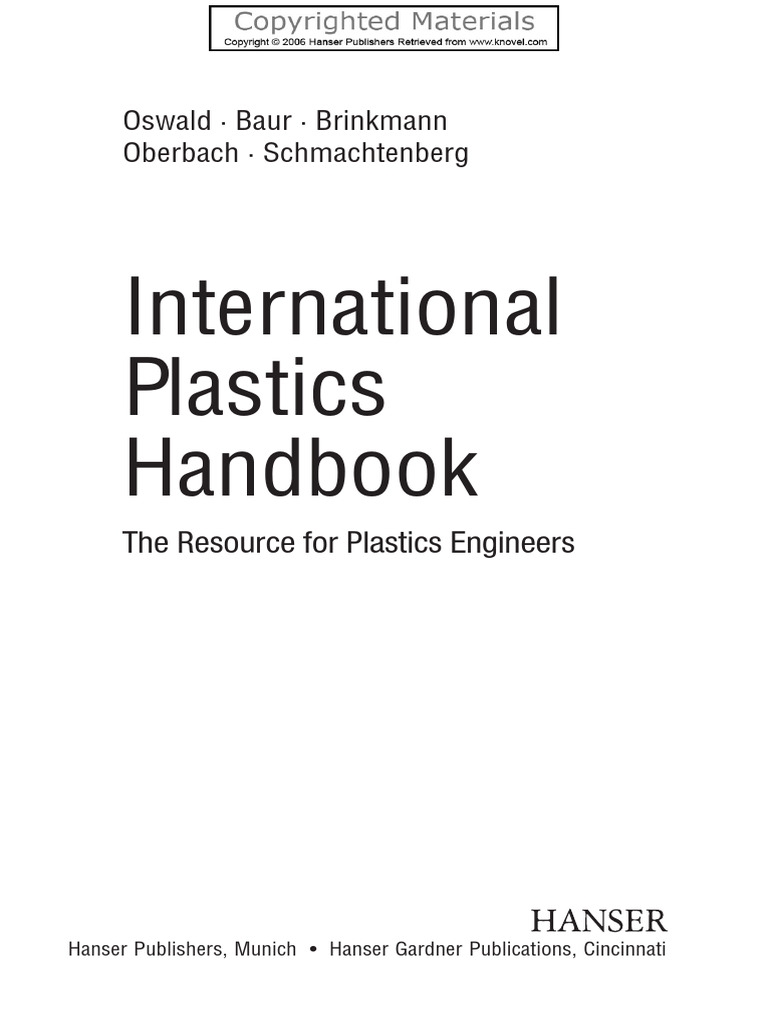 International Plastics Handbook - The Resource For Plastics Engineers (PDFDrive) | PDF ...
