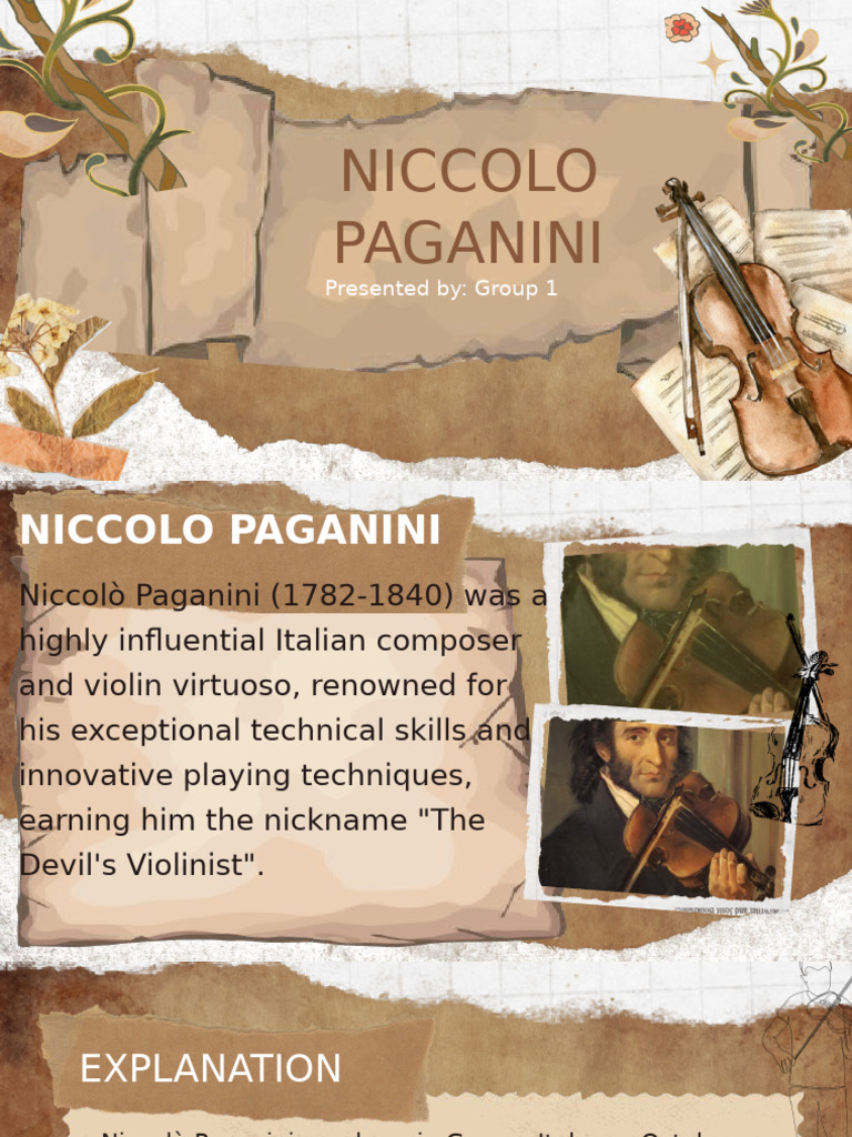 Niccolò Paganini: The Devil's Violinist | PDF