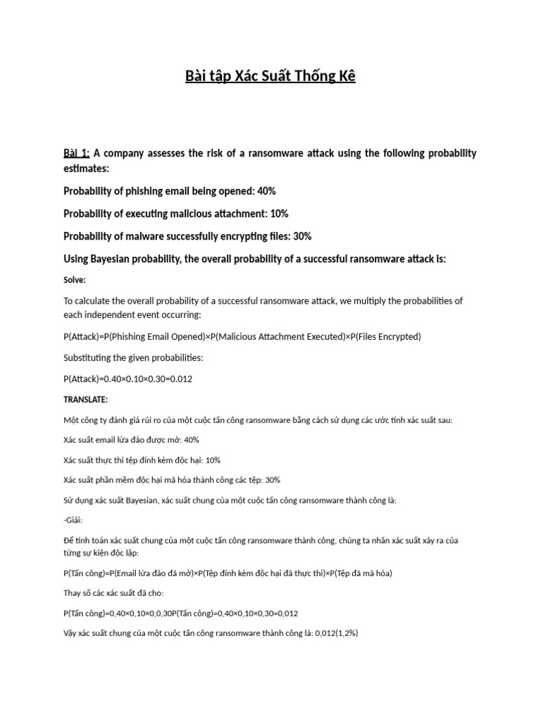 BT Nhóm XSTK Ptit | PDF