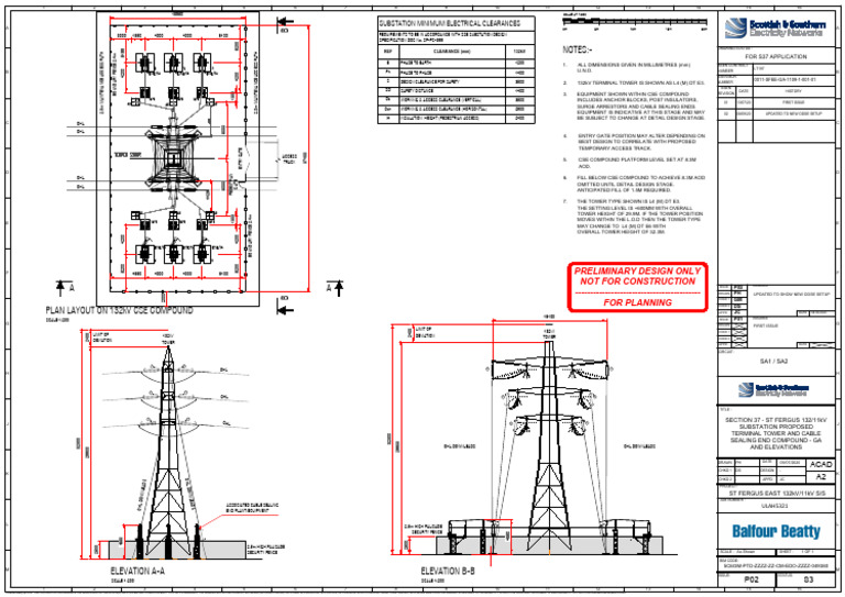 Cable Sealing End Compound General Arrangement Elevations | PDF ...