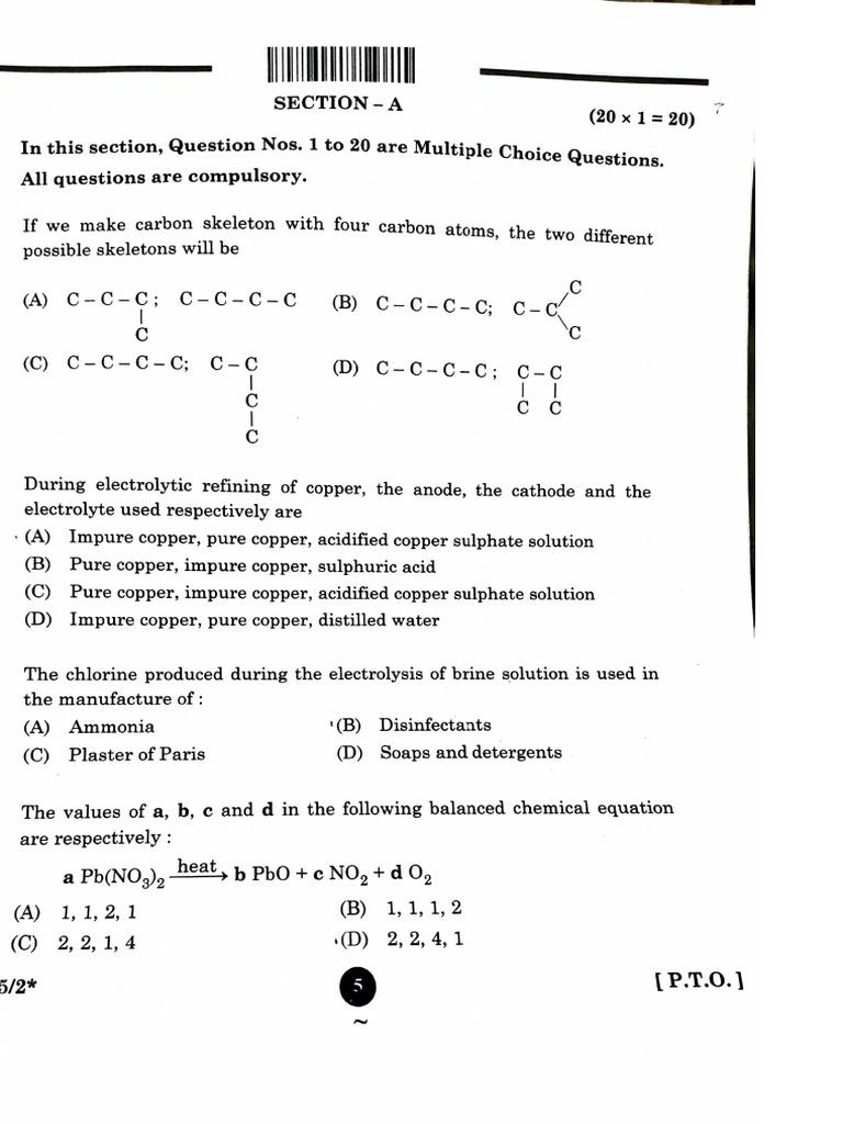 Class 10 Science MCQ Practice Test | PDF | Valence (Chemistry) | Chemistry