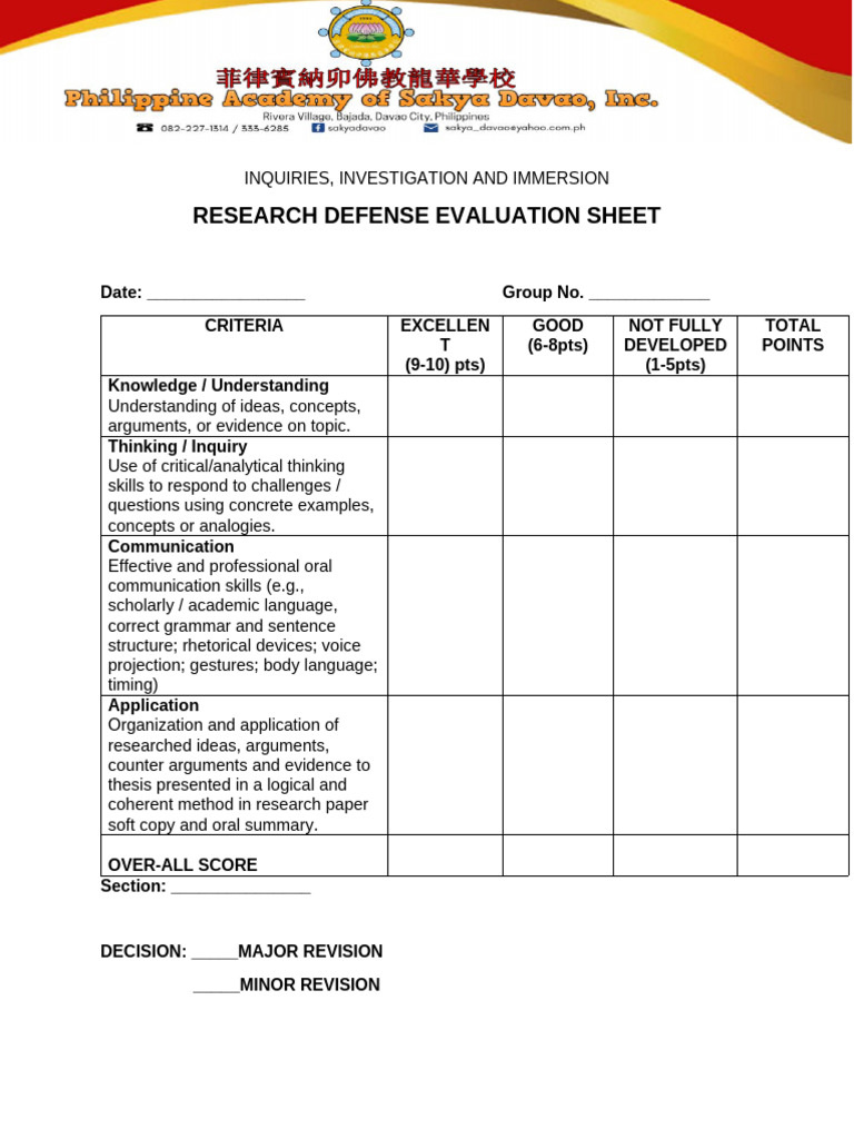 Defense-Evaluation Sheet copy | PDF