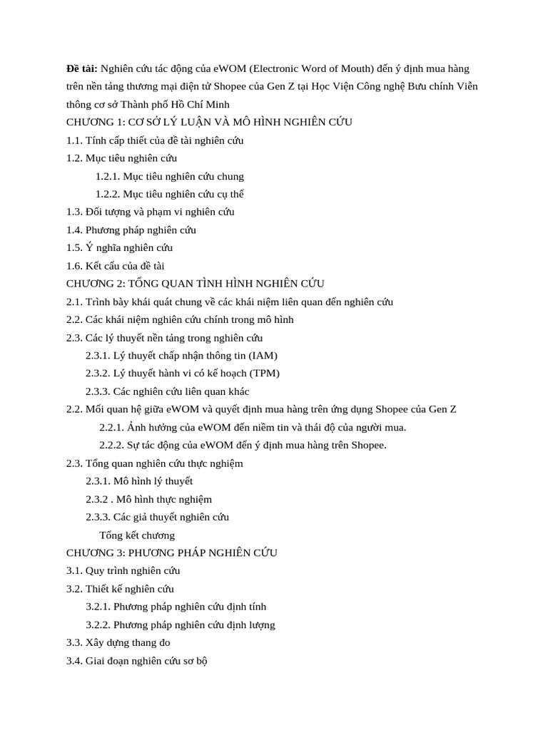 Đề cương NCKH | PDF