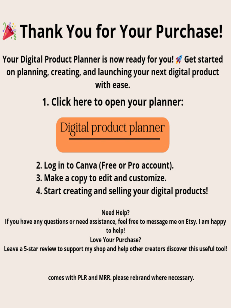 Product Digital Planner | PDF