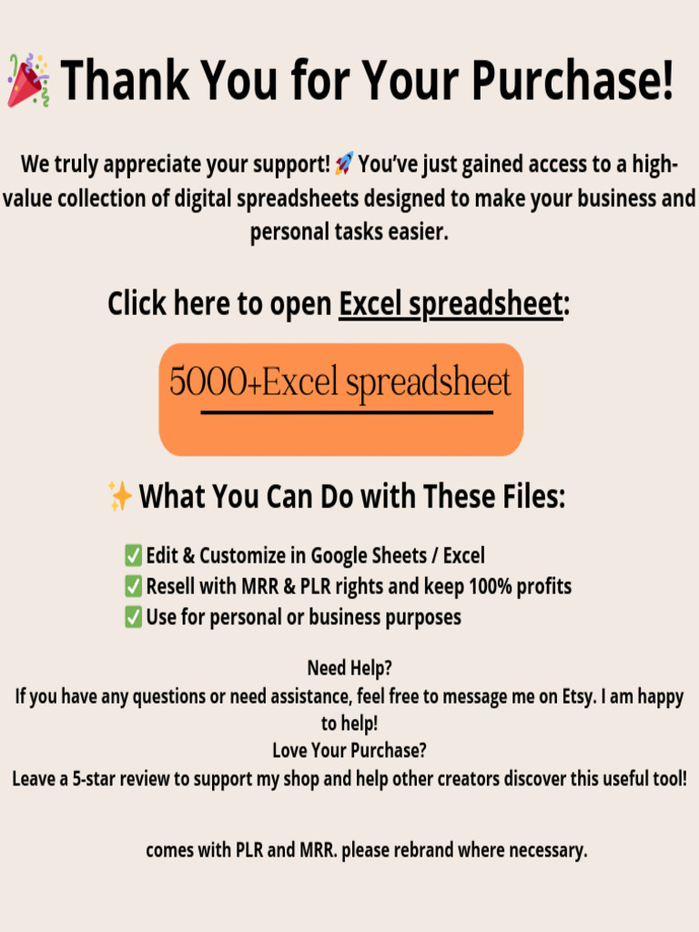 5000 Excel Spreadsheet | PDF