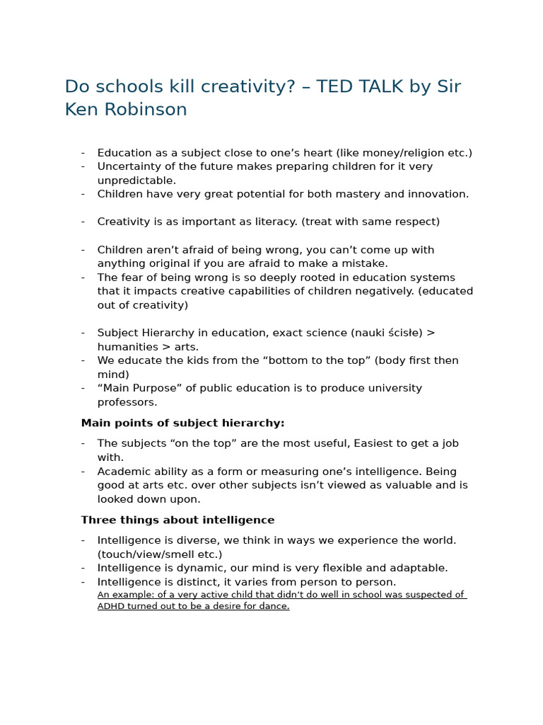 Schools and the Creativity Crisis | PDF