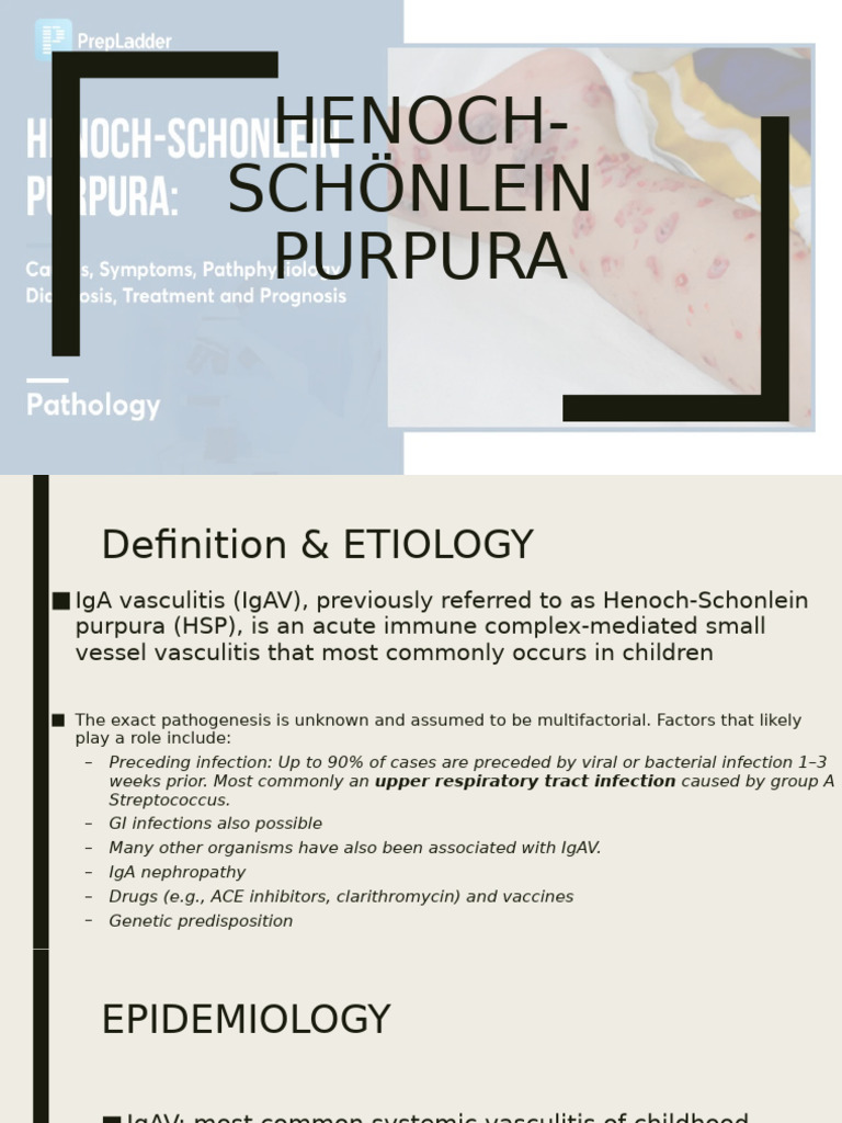Henoch Schonlein Purpura (IgA Vasculitis) | PDF | Clinical Medicine | Medicine