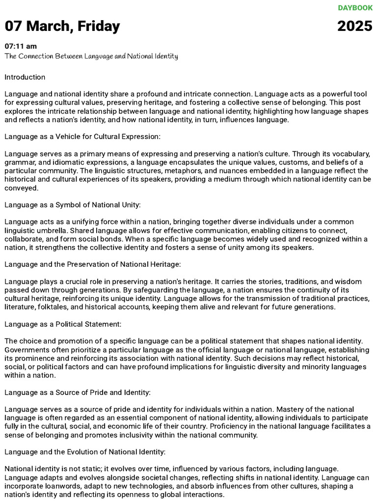 The Relationship Between Language and Identity | PDF | Standard Chinese ...