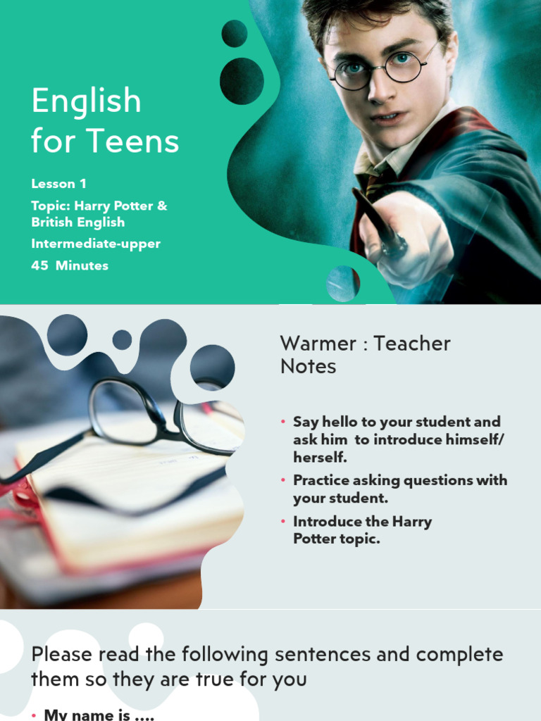 Harry Potter English Lesson for Teens | PDF | Intelligence | Knowledge