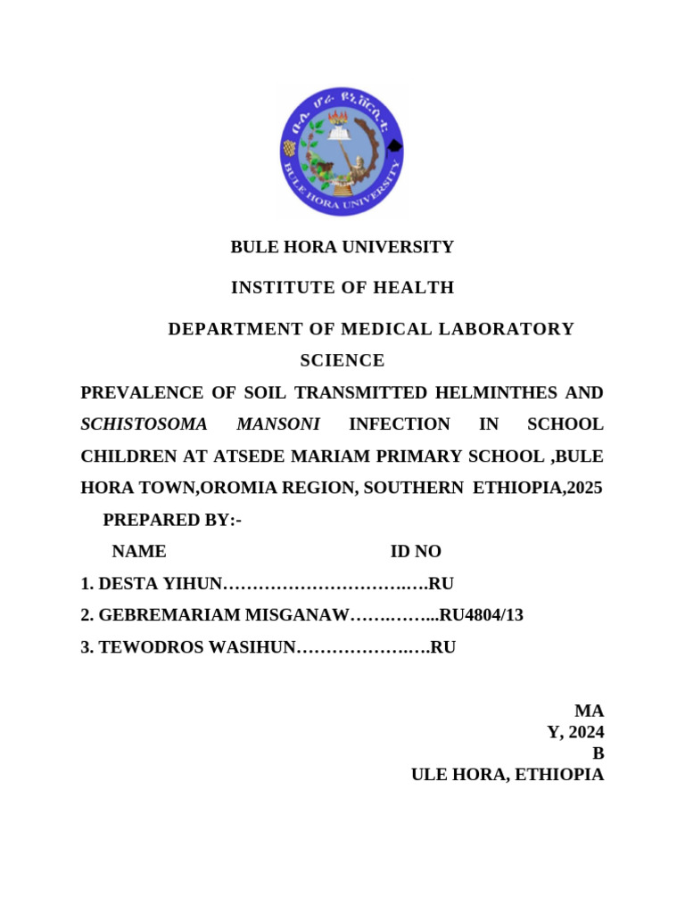 Soil Transmitted Helminthes in Ethiopia | PDF | Diseases And Disorders ...
