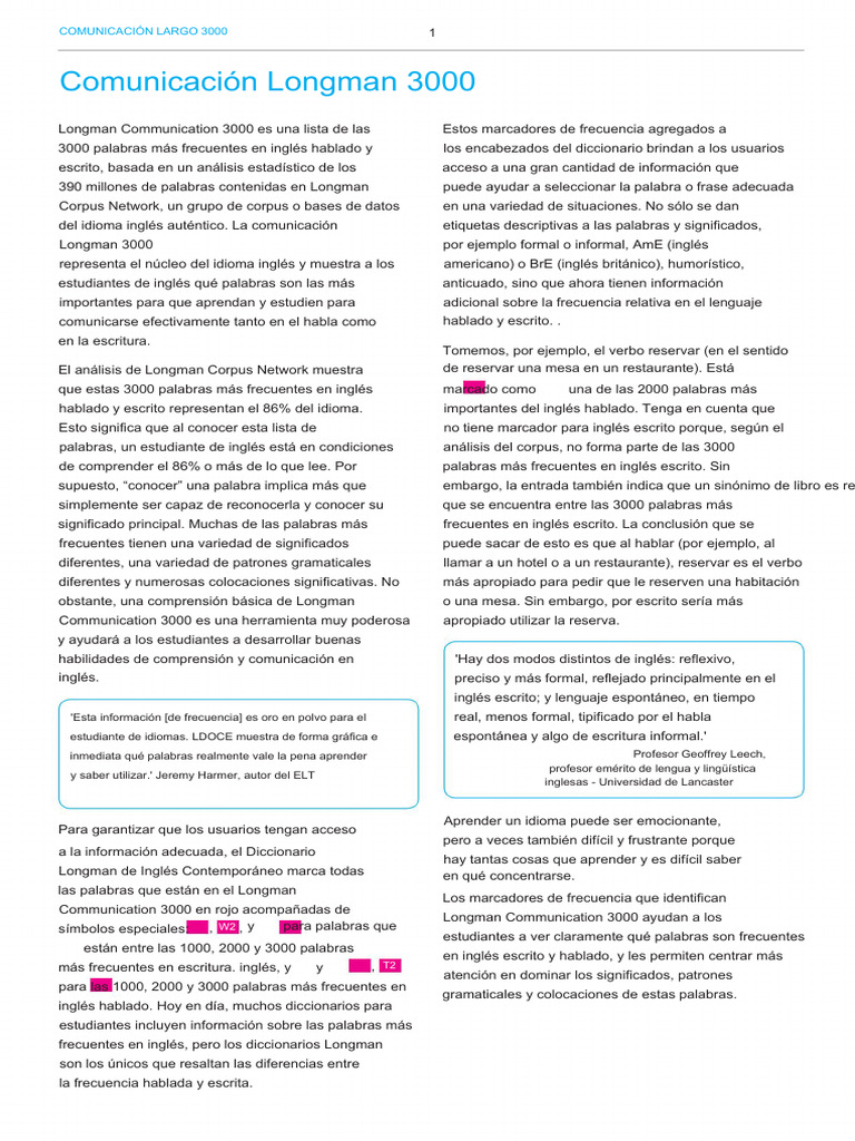 Spanish 3000 | PDF | Idioma en Inglés | Comunicación