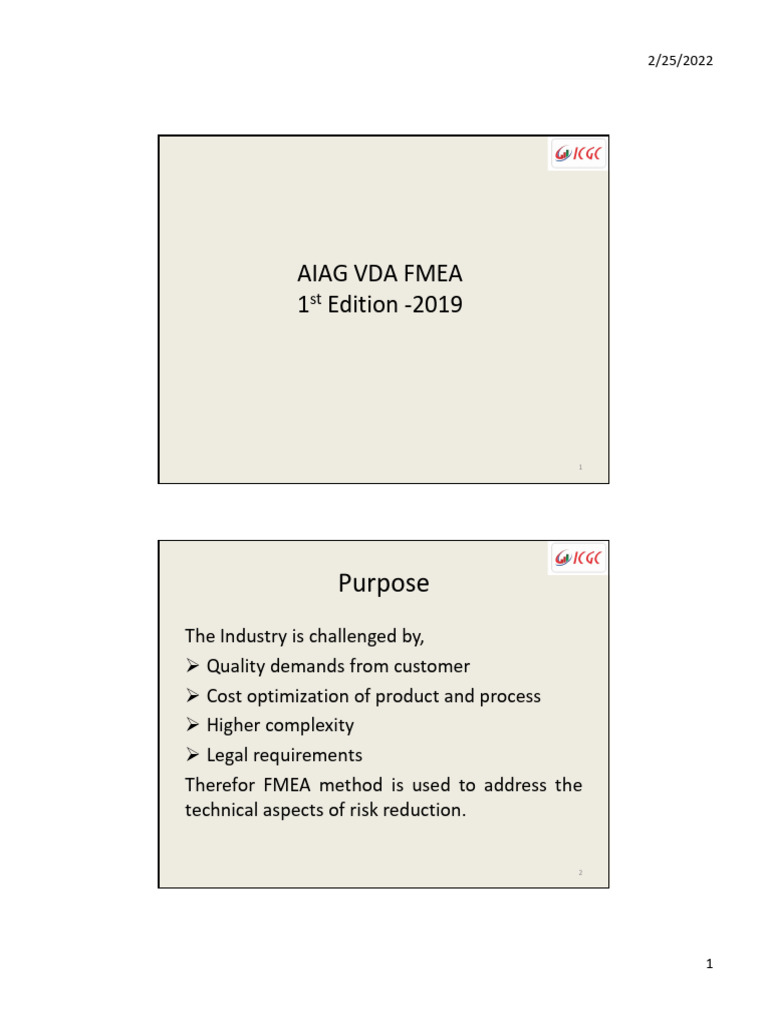 AIAG VDA PFMEA training | PDF