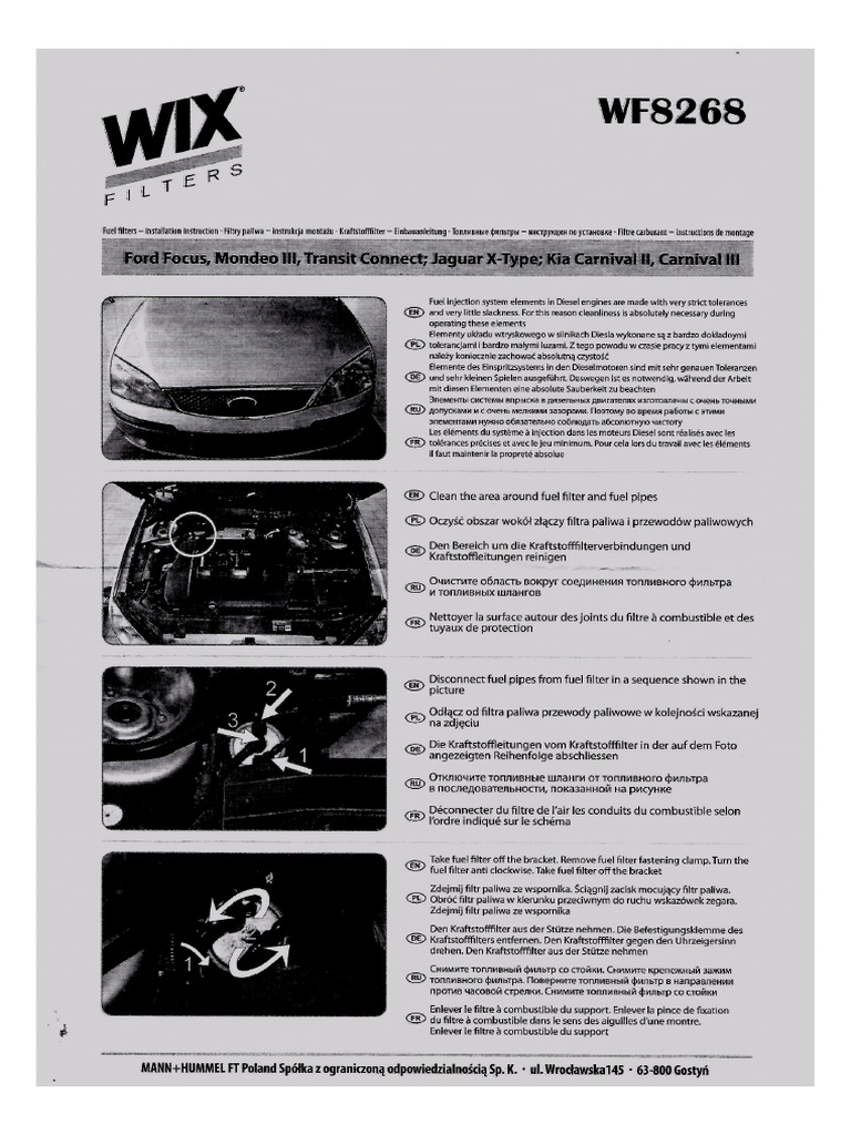 Fuel Filter Replacement Instructions | PDF
