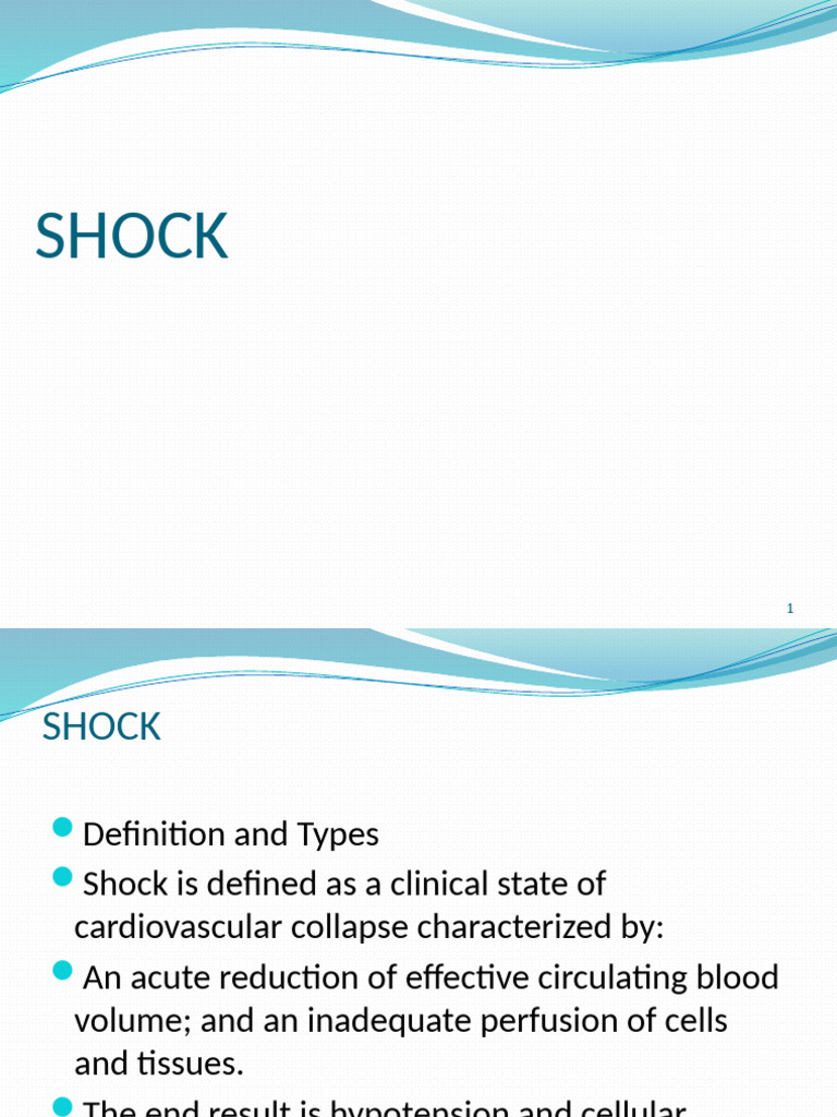 SHOCK MBBS 1st Year 13th Batch | PDF | Shock (Circulatory) | Ischemia