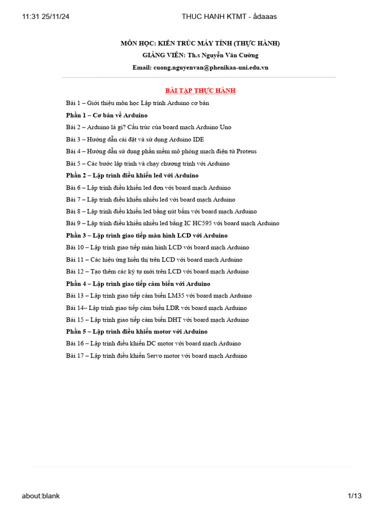 Thuc Hanh Ktmt - Th.cường Op | PDF