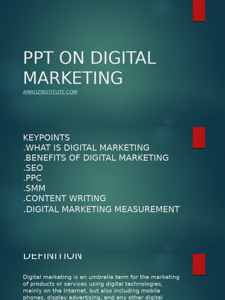 Digital Marketing Overview and Benefits | PDF